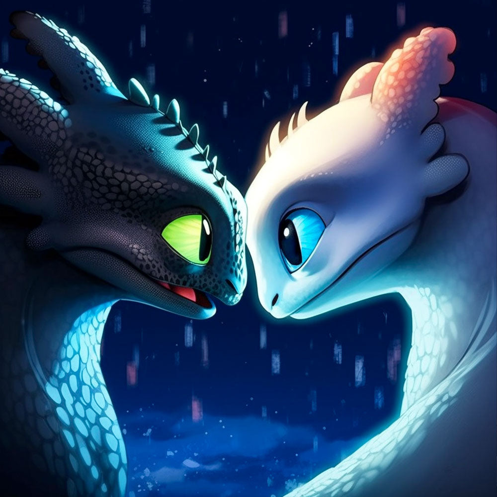 5D Diamond Painting AB Steine Dragon Love | Unique-Diamond