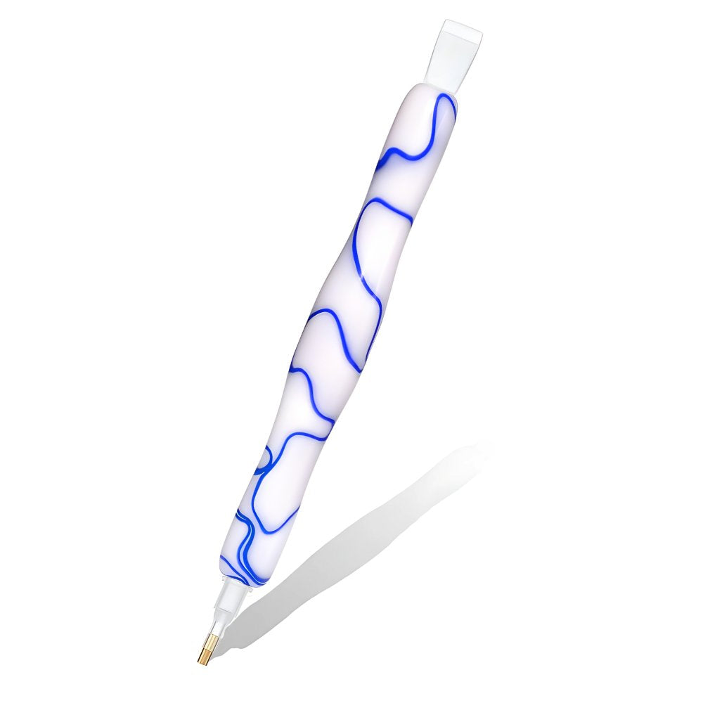 Diamond Painting Premium-Stift – Arctic Lines in Weiß mit blauen Wellen ...